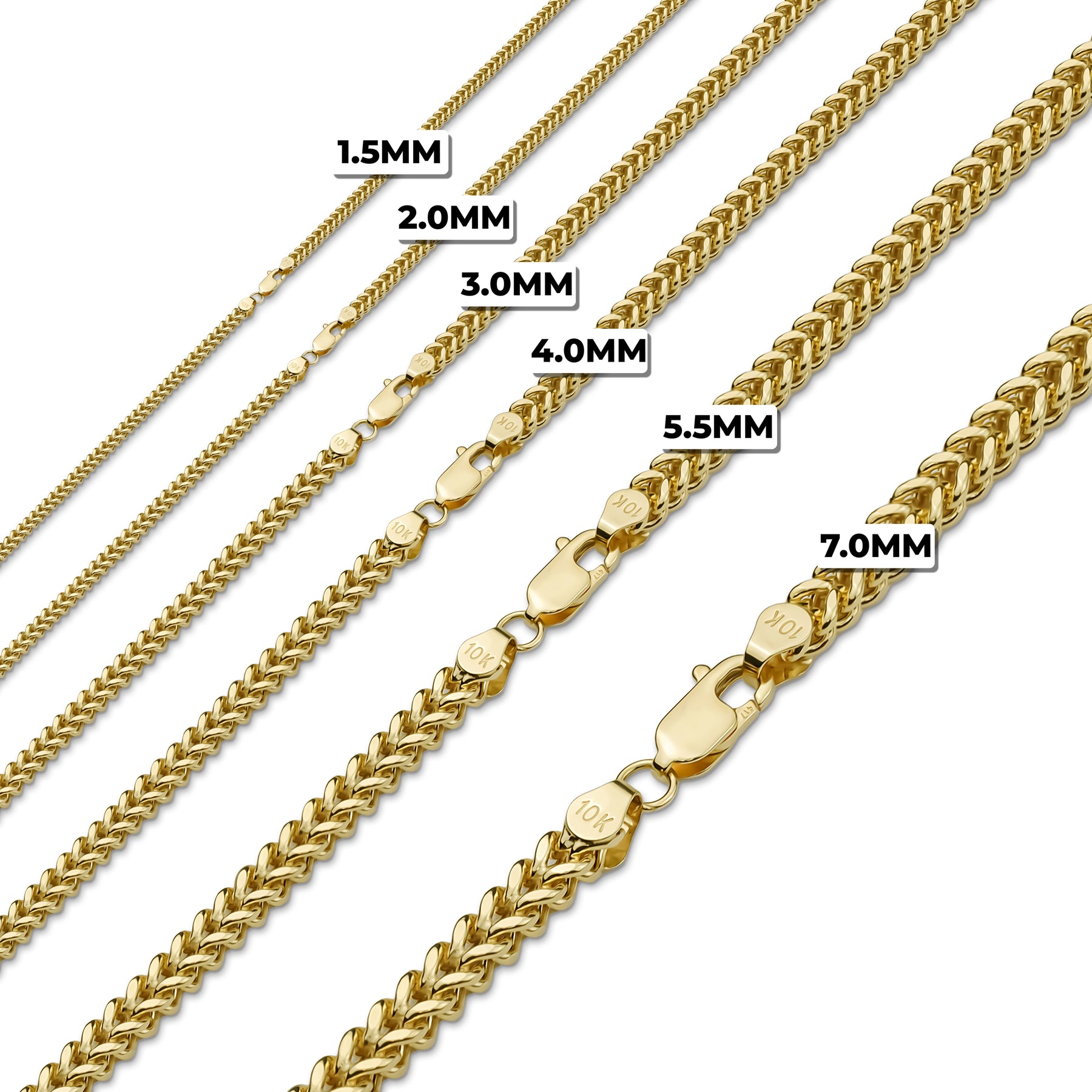10k Gold Classic Franco Chain (Hollow) – Nolters
