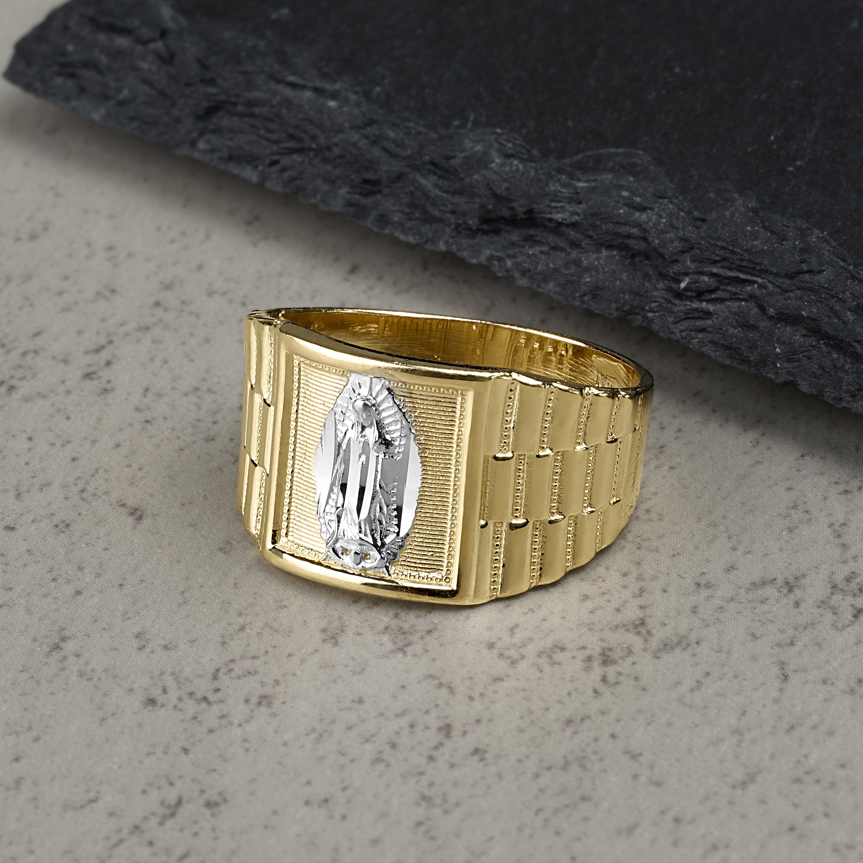10k & 14k Gold Virgin Mary Rollie Ring – Nolters